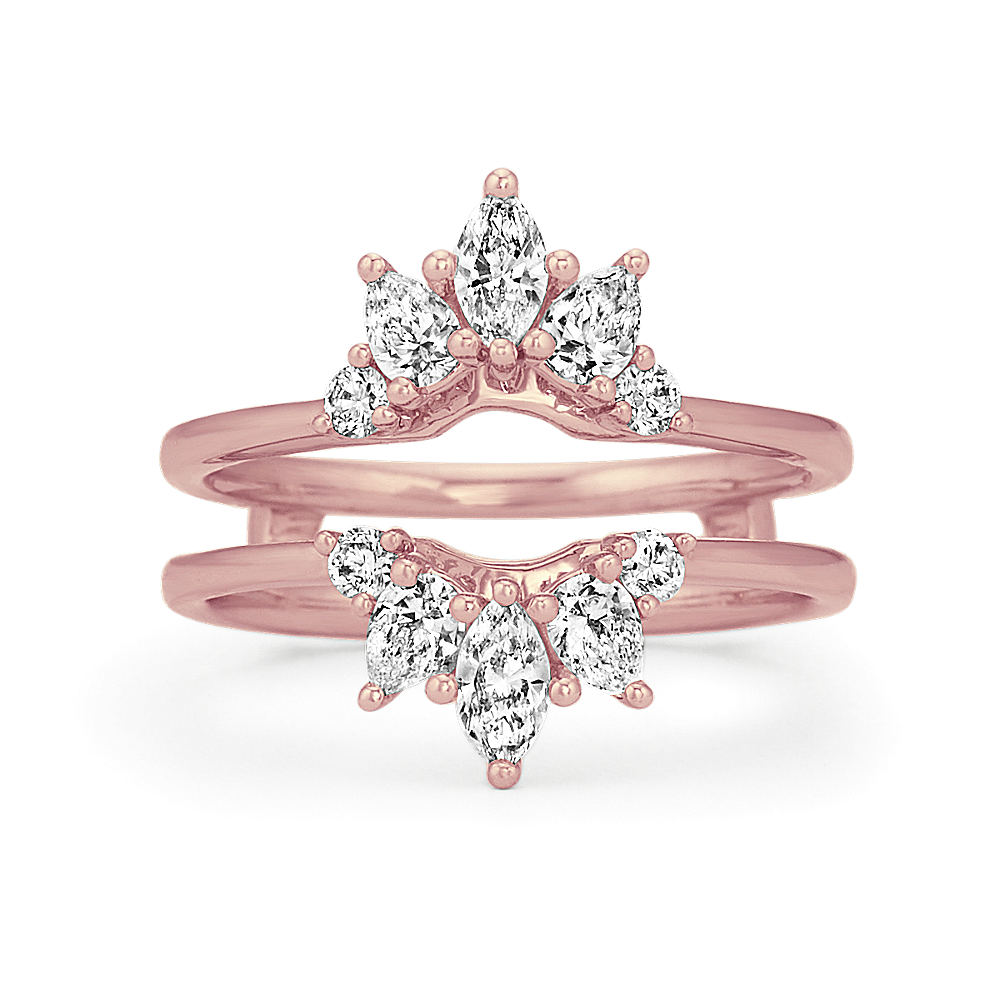 Amaryllis Diamond Contour Ring Guard | Shane Co.