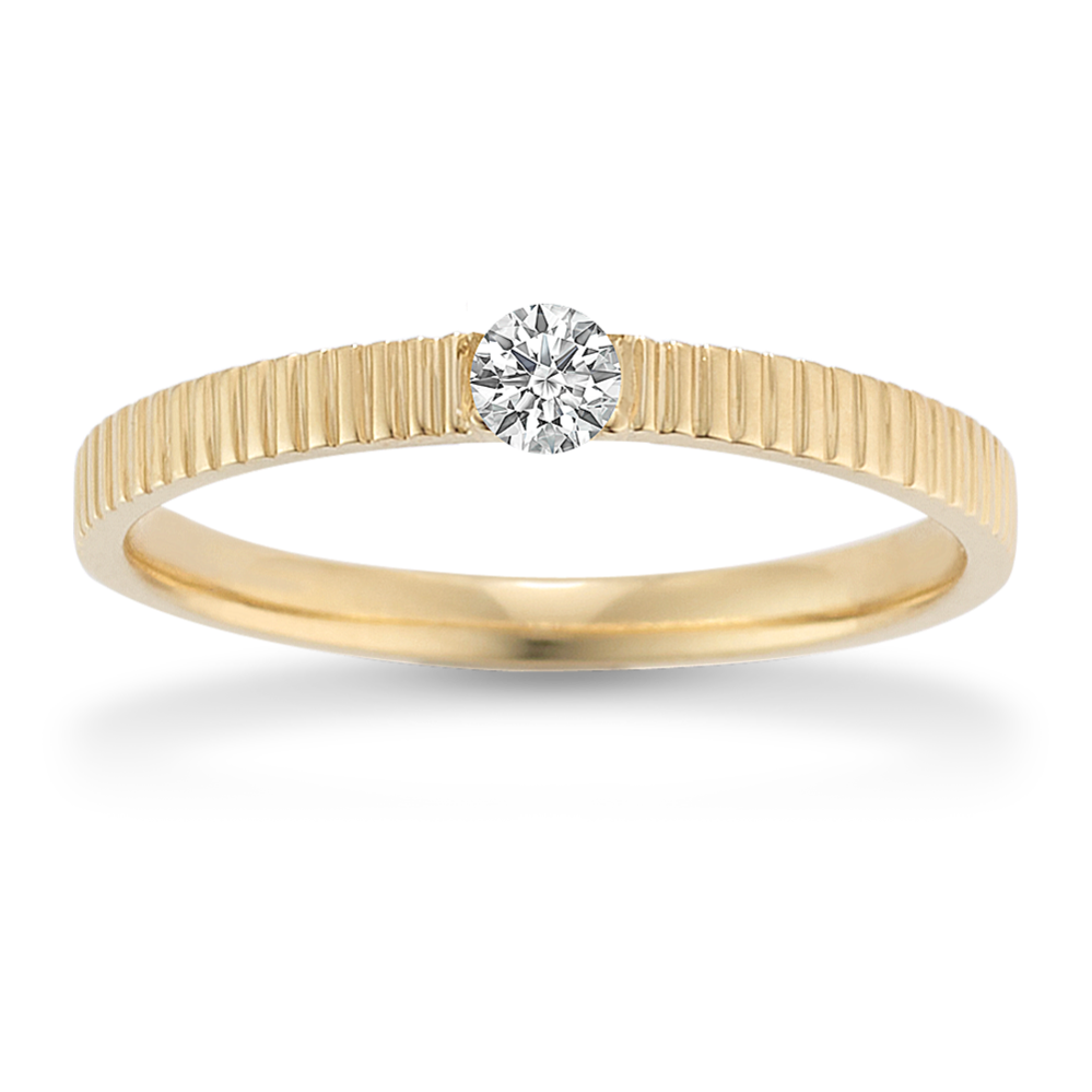 Fluted Pick-Your-Gem Ring (3mm) | Shane Co.