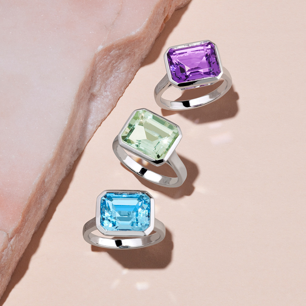 Green Quartz Ring in Sterling Silver | Shane Co.