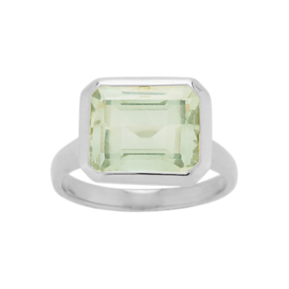 Green Quartz Ring in Sterling Silver | Shane Co.