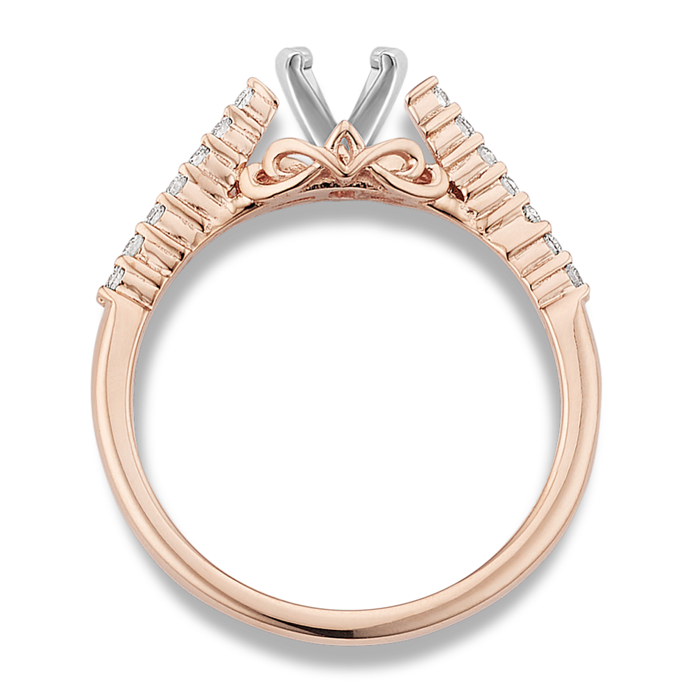 Infinity Cathedral Engagement Ring in Rose Gold | Shane Co.