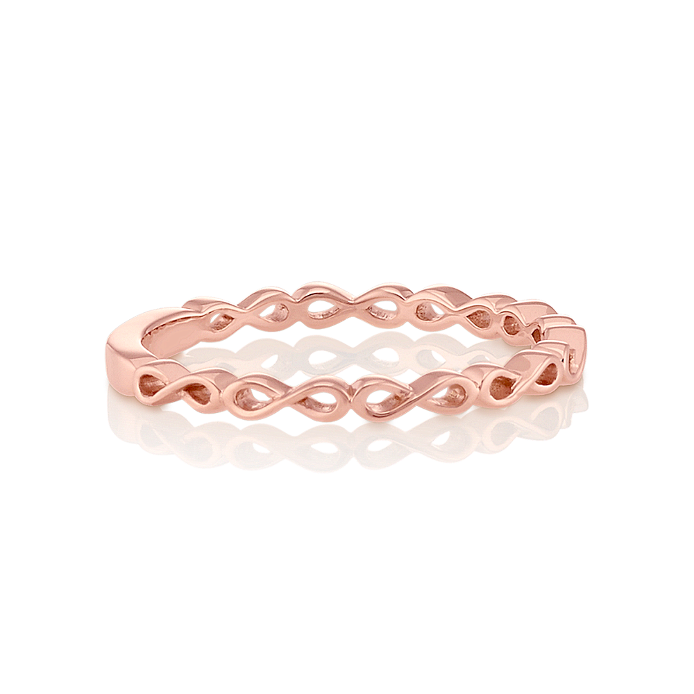 Infinity Stackable Ring in 14k Rose Gold | Shane Co.