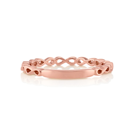Infinity Stackable Ring in 14k Rose Gold | Shane Co.