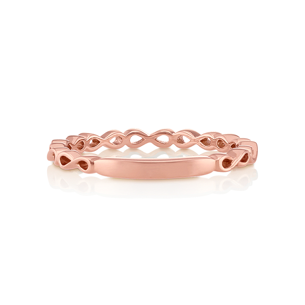 Infinity Stackable Ring in 14k Rose Gold | Shane Co.
