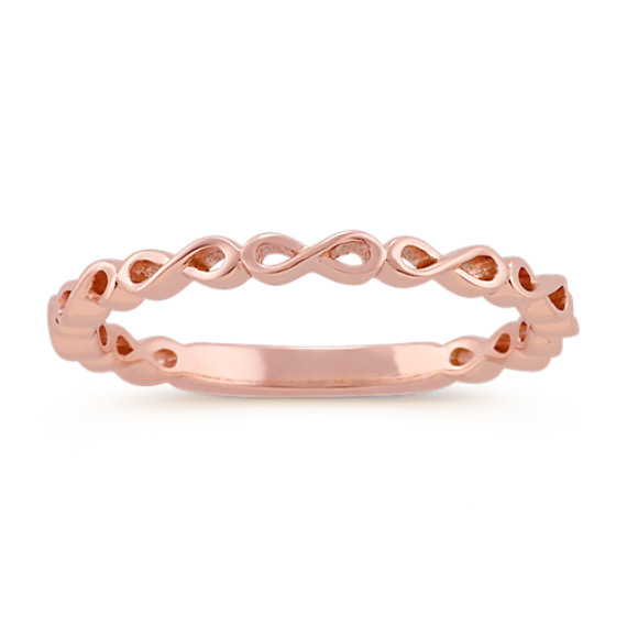 Infinity Stackable Ring in 14k Rose Gold | Shane Co.