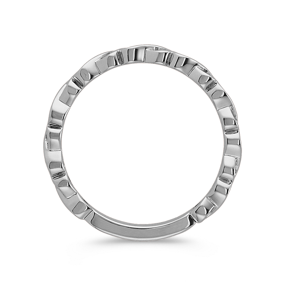 Infinity Stackable Ring in 14k White Gold | Shane Co.