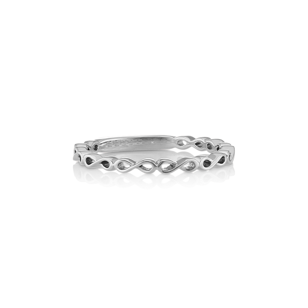 Infinity Stackable Ring in 14k White Gold | Shane Co.
