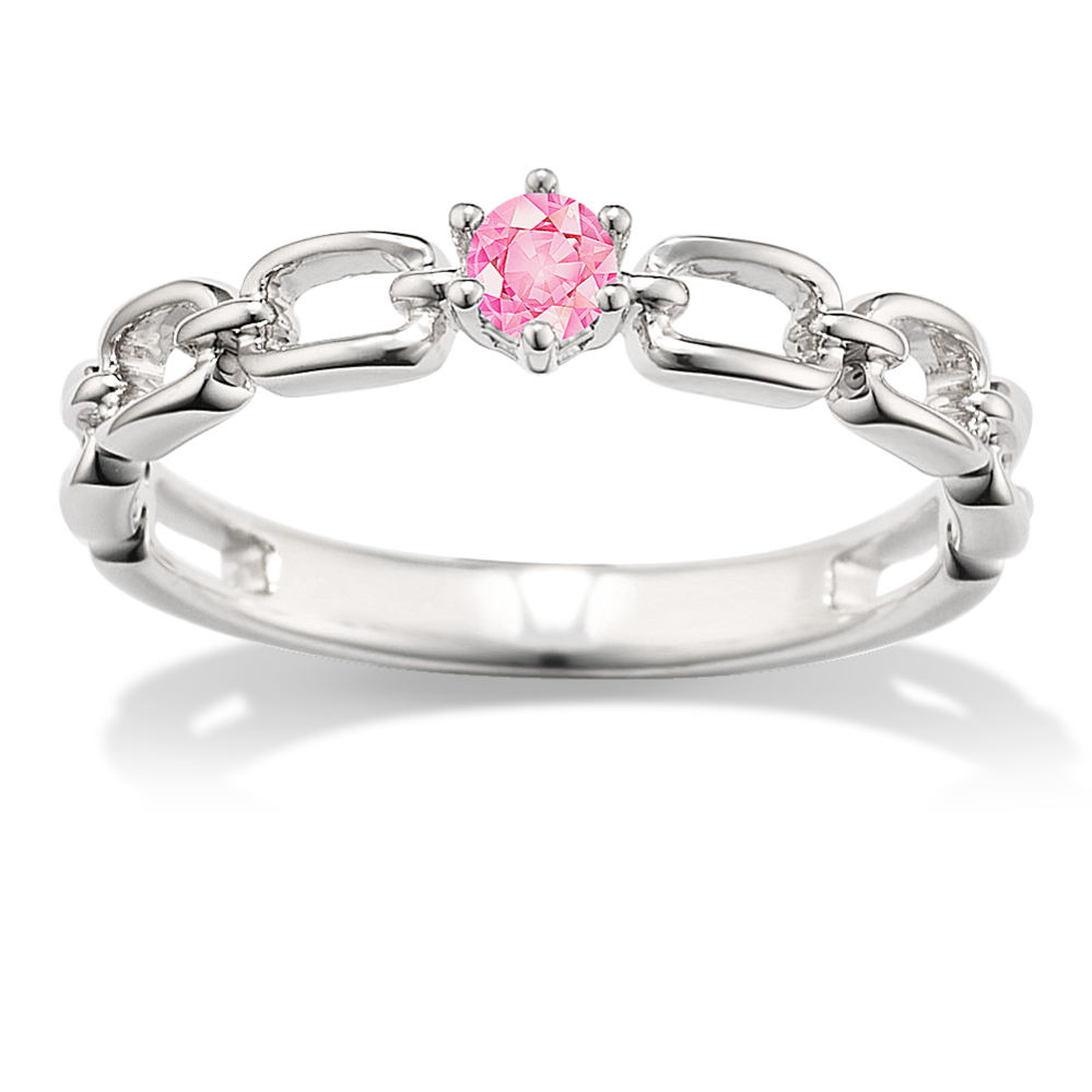 Interlink Pick-Your-Gem Ring in White Gold | Shane Co.