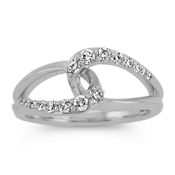 Interlocking Diamond Ring in 14k Yellow Gold | Shane Co.