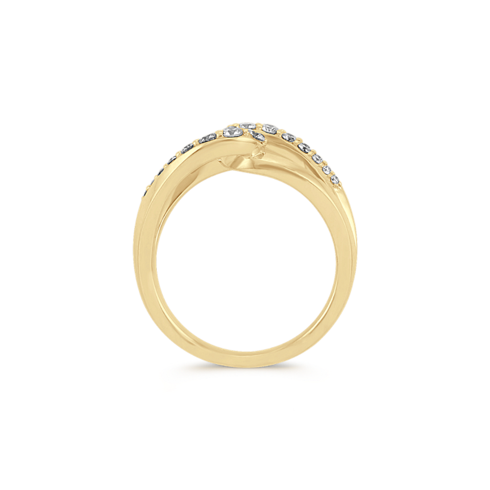 Interlocking Diamond Ring in 14k Yellow Gold | Shane Co.