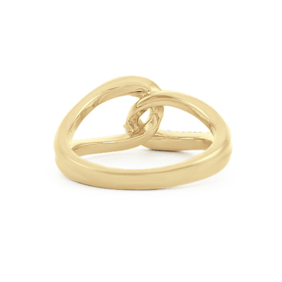 Interlocking Diamond Ring in 14k Yellow Gold | Shane Co.