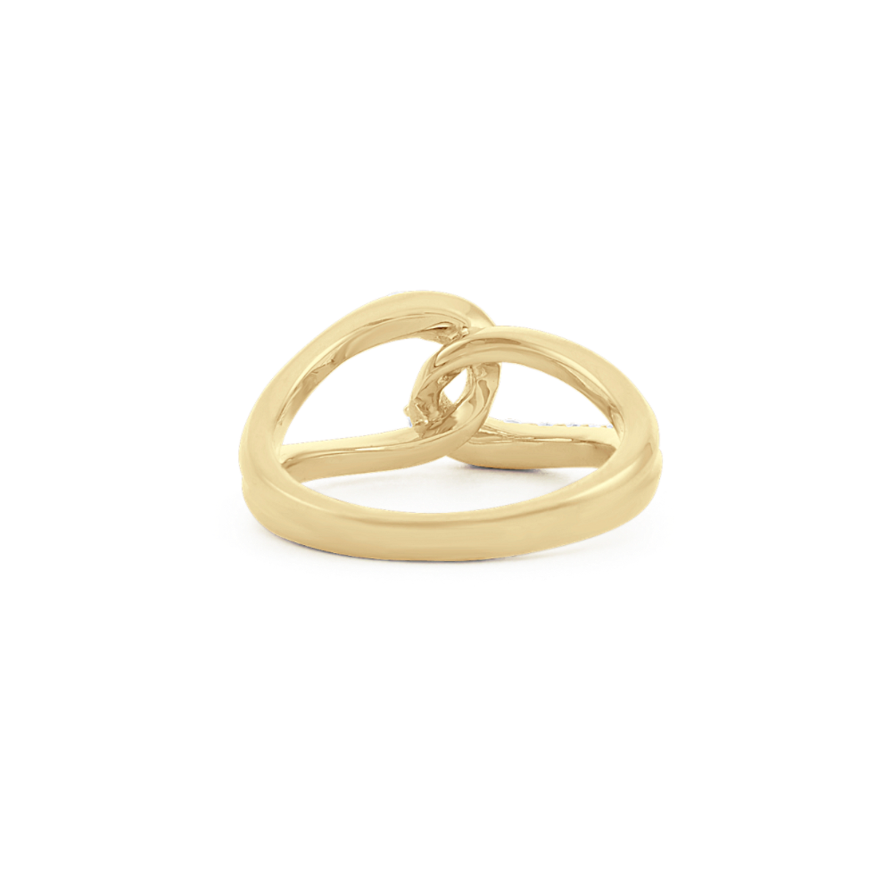 Interlocking Diamond Ring in 14k Yellow Gold | Shane Co.