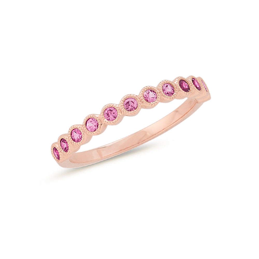 Leah Bezel-Set Pink Sapphire Ring | Shane Co.