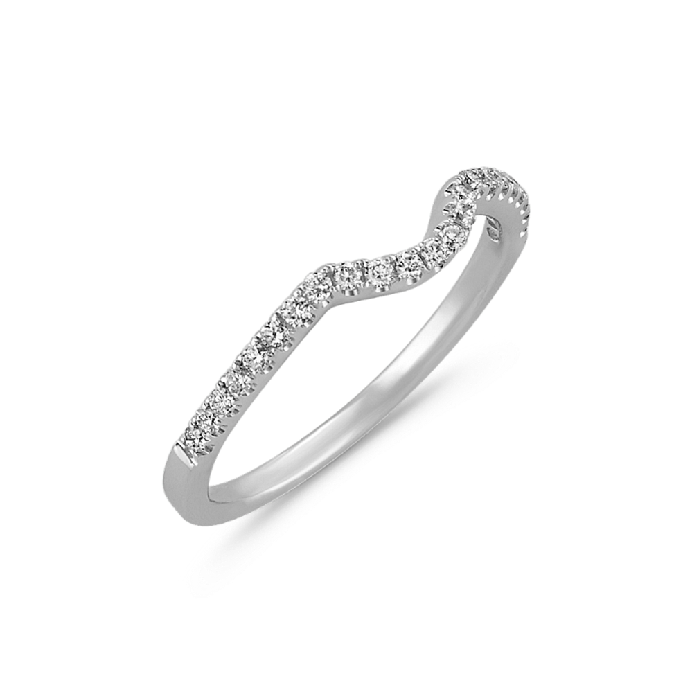 Lexington Pave Contour Band in Platinum | Shane Co.