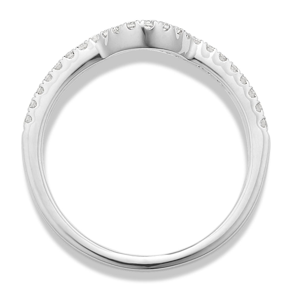 Lexington Pave Contour Band in Platinum | Shane Co.