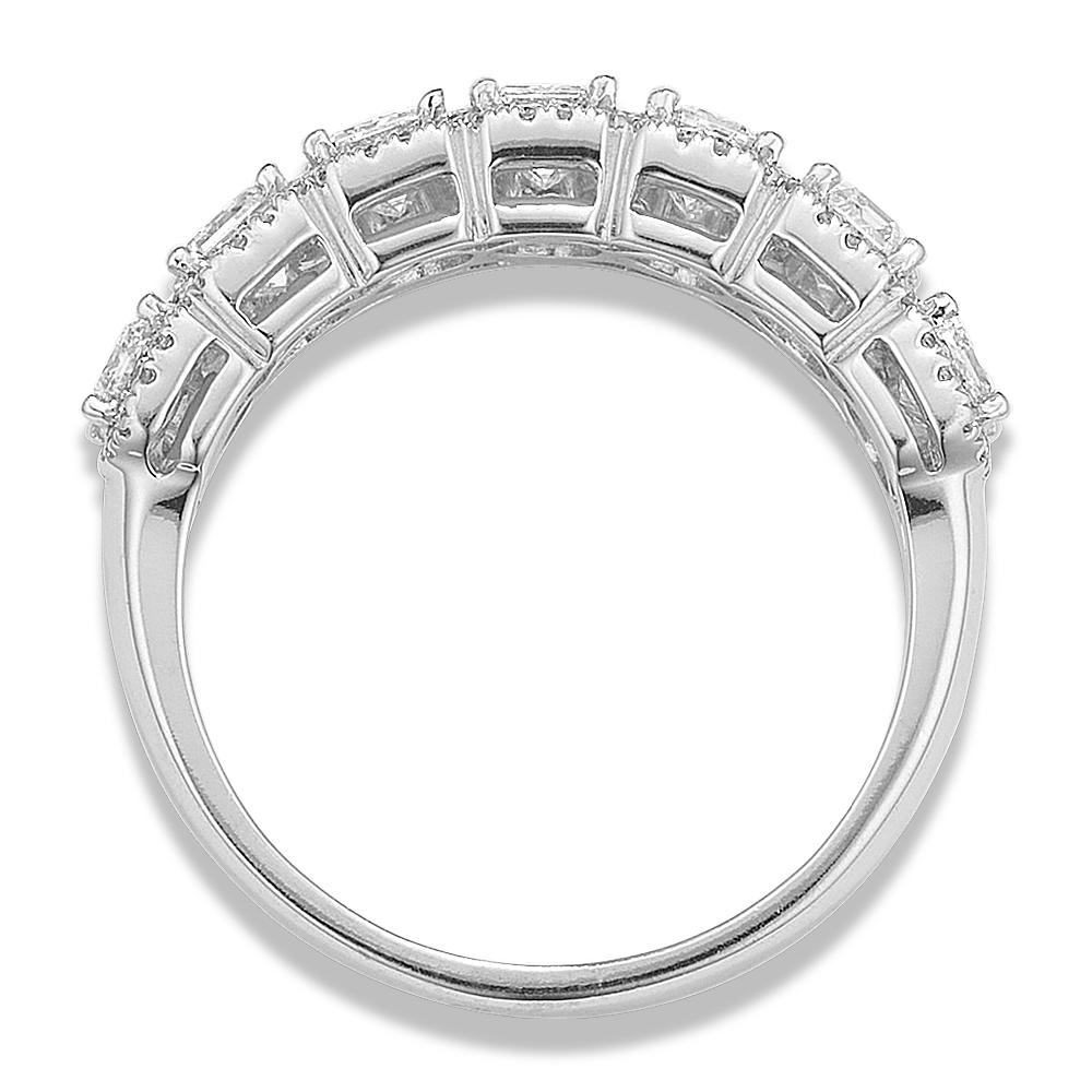 Chandelier Multi-Halo Diamond Band (Emerald Cut) | Shane Co.