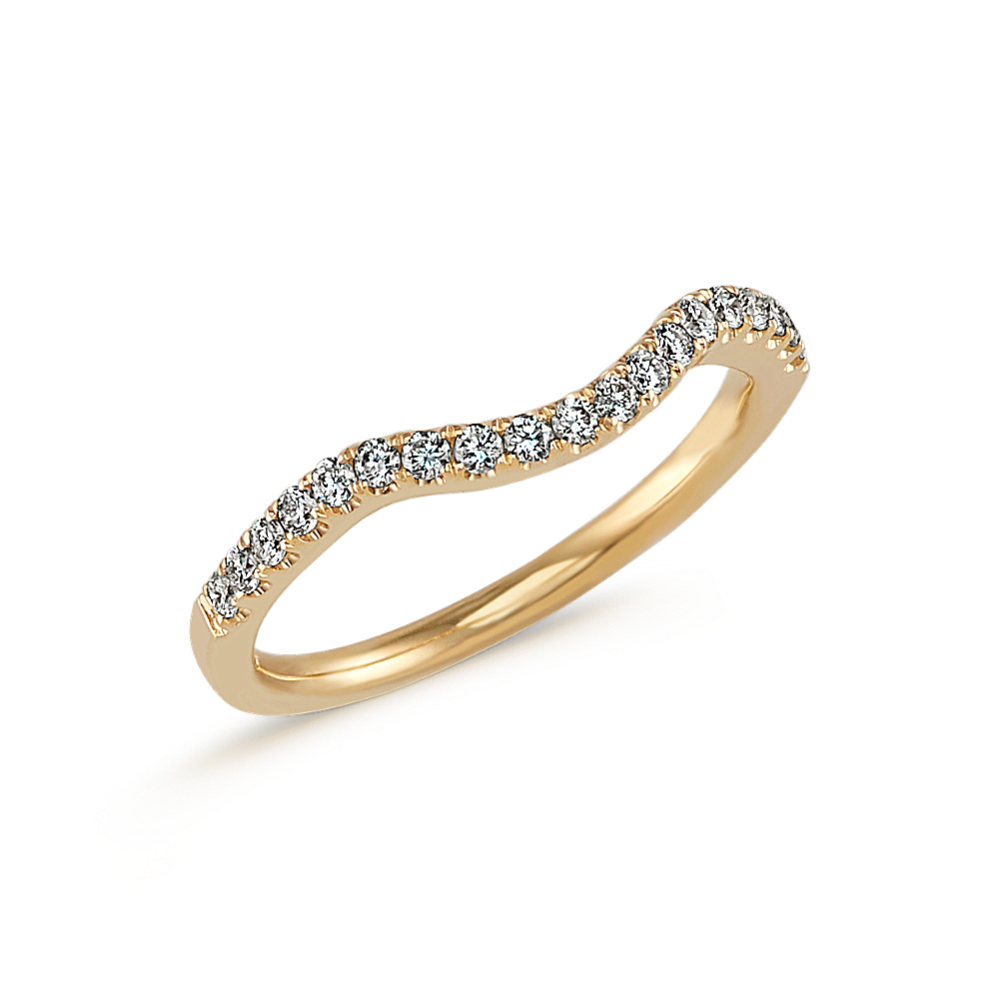 Margot Diamond Pave Contour Band | Shane Co.
