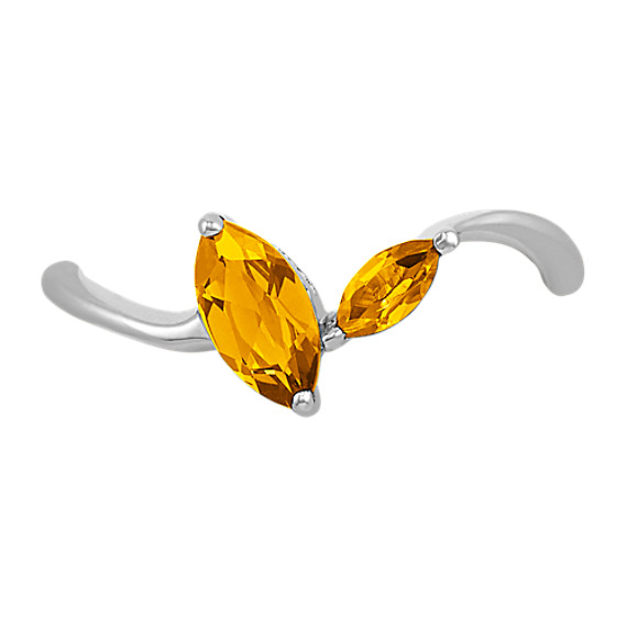 Marquise Citrine Ring in Sterling Silver | Shane Co.