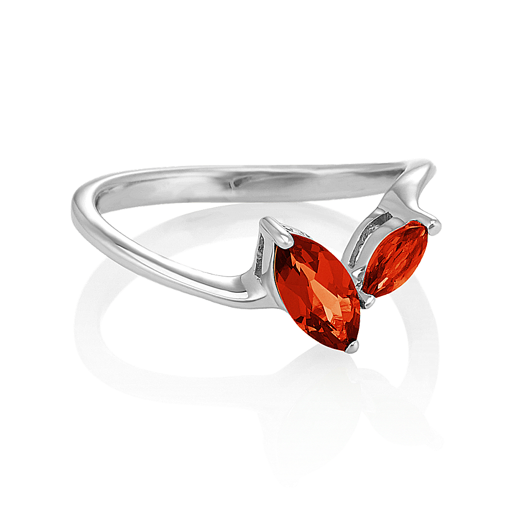 Marquise Garnet Ring in Sterling Silver | Shane Co.