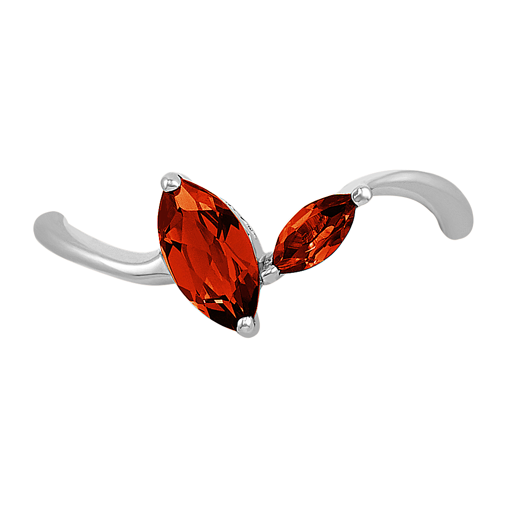 Marquise Garnet Ring in Sterling Silver | Shane Co.