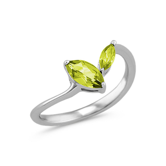 Marquise Peridot Ring in Sterling Silver | Shane Co.