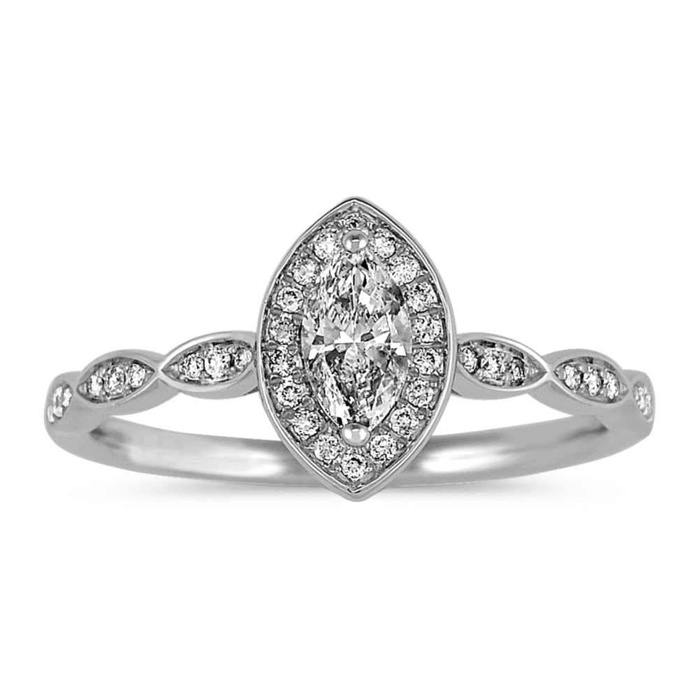 Marquise and Round Diamond Ring | Shane Co.