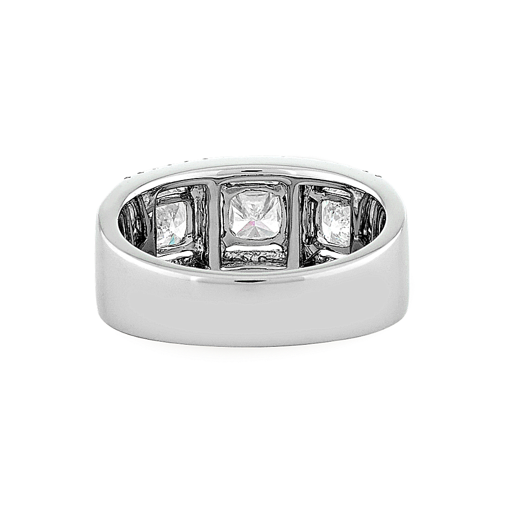 Mesmerize Diamond Wedding Band in 18K White Gold | Shane Co.