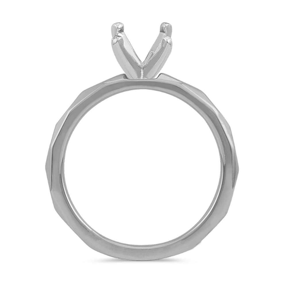 Geometric Solitaire Engagement Ring in Platinum | Shane Co.