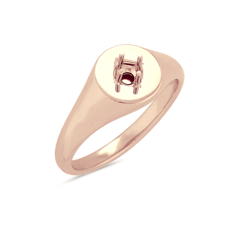 Nova Signet Ring in 14k Rose Gold | Shane Co.