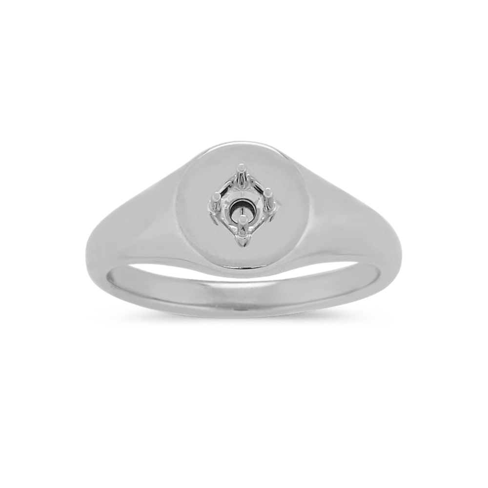 Nova Signet Ring in 14k White Gold | Shane Co.