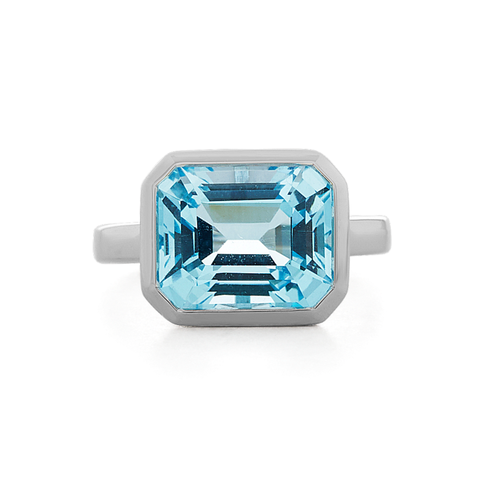 Octagon Blue Topaz Ring | Shane Co.