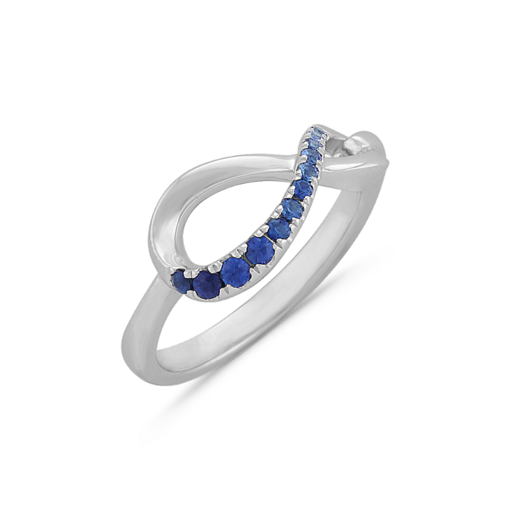 Ombre Blue Sapphire Infinity Ring | Shane Co.