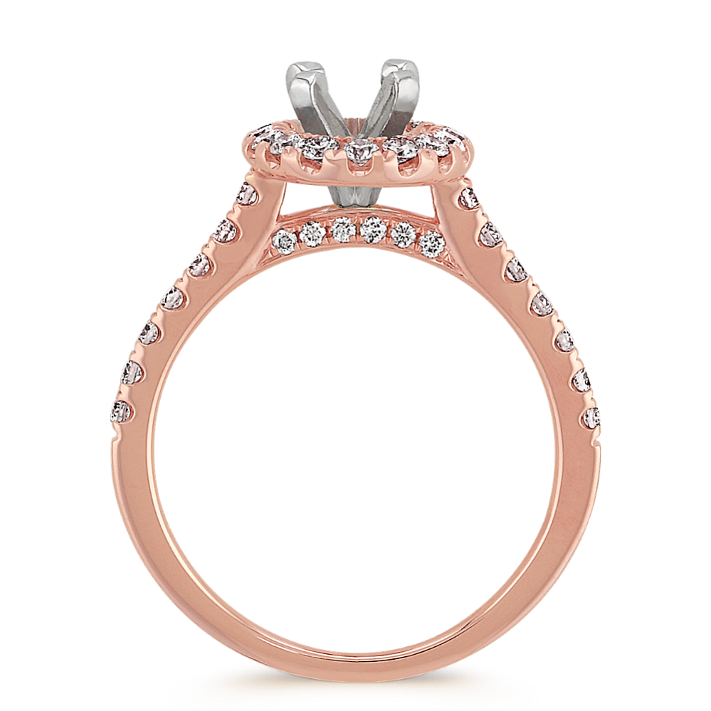 Delia Halo Engagement Ring (Oval) | Shane Co.