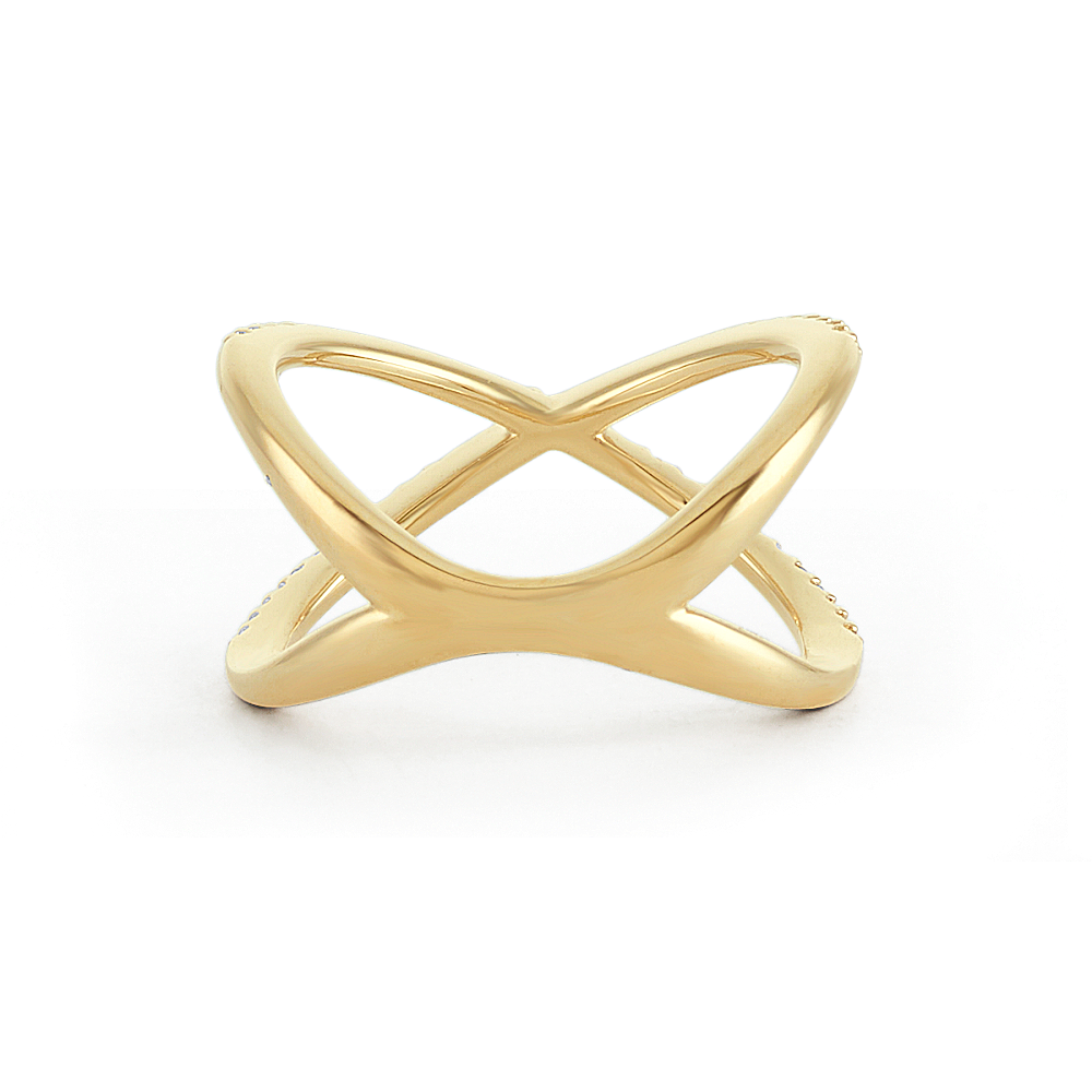 Acadia Crossover Diamond Ring | Shane Co.