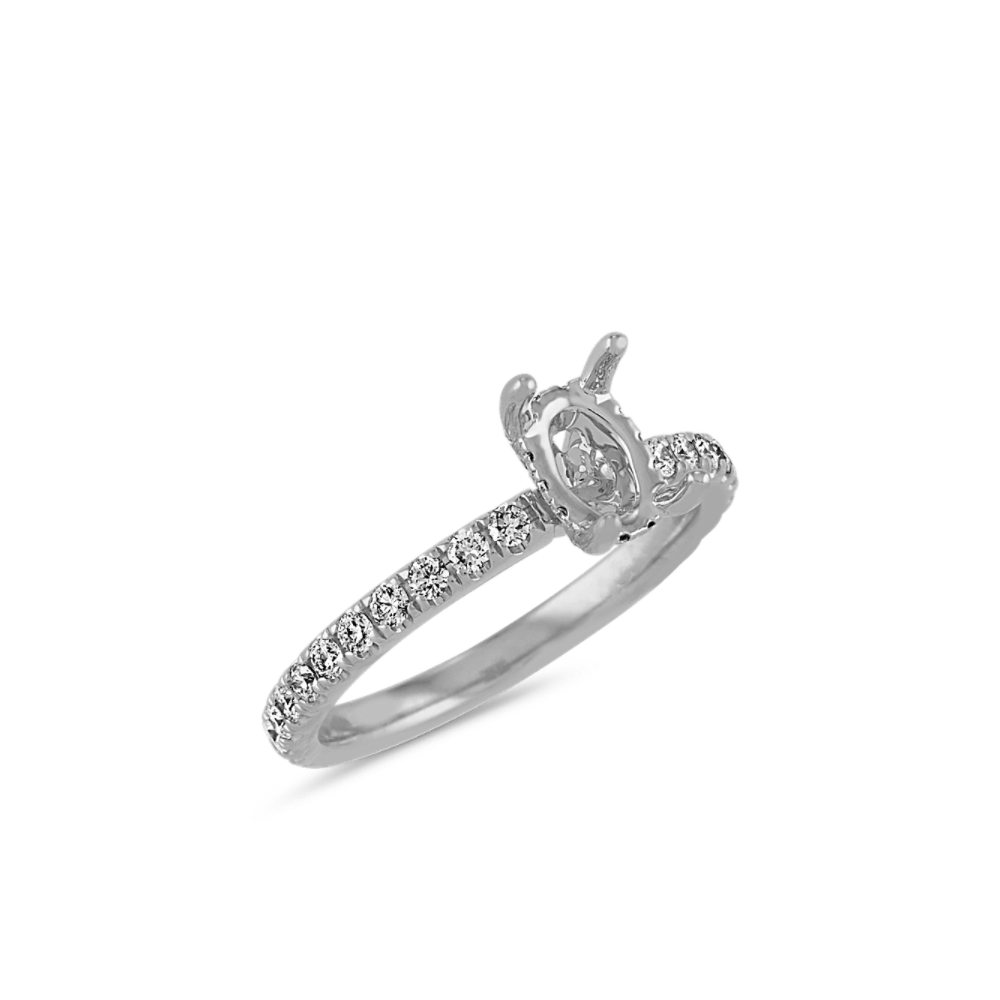 Diamond Engagement Ring for Oval Gemstone | Shane Co.