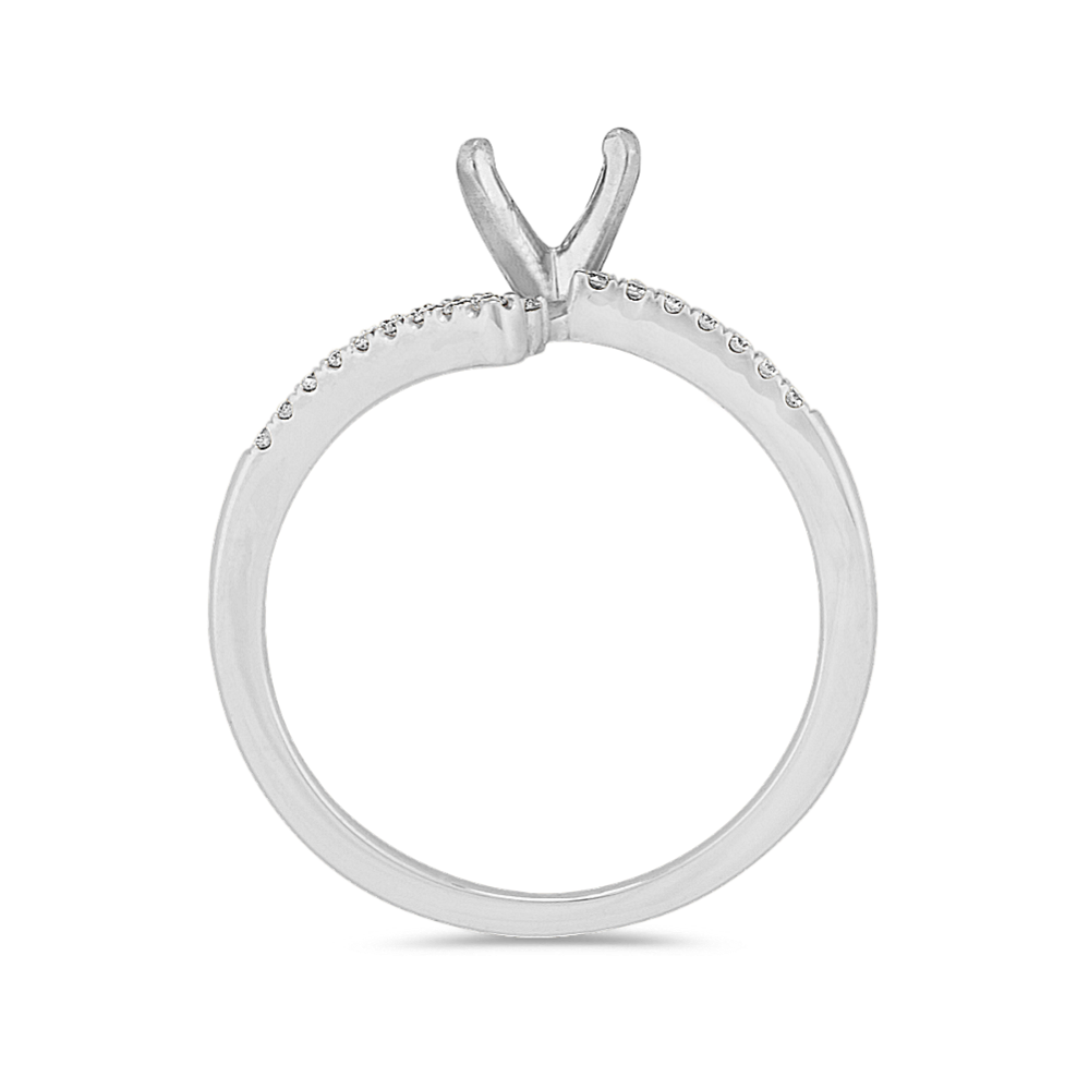 Pave-Set Diamond Ring in 14k White Gold | Shane Co.