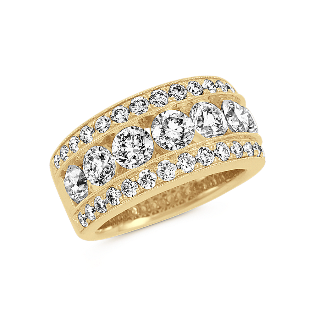 Tess Triple Row Diamond Band | Shane Co.