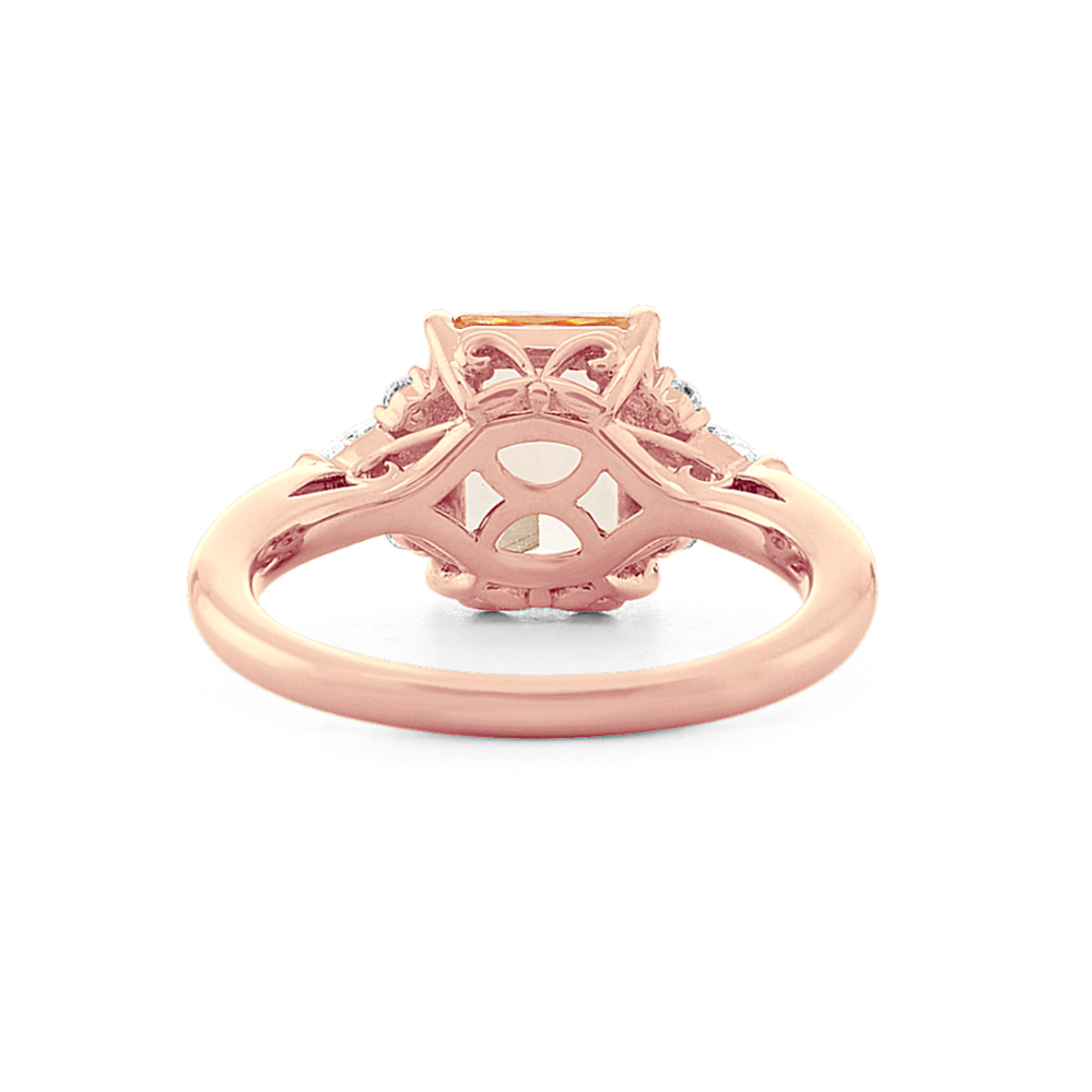 Peach Morganite and Diamond Ring | Shane Co.