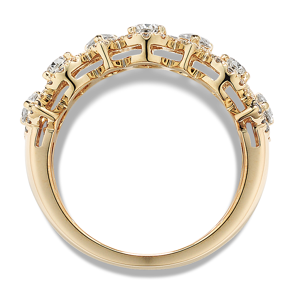 Chandelier Multi-Halo Diamond Band (Pear) | Shane Co.