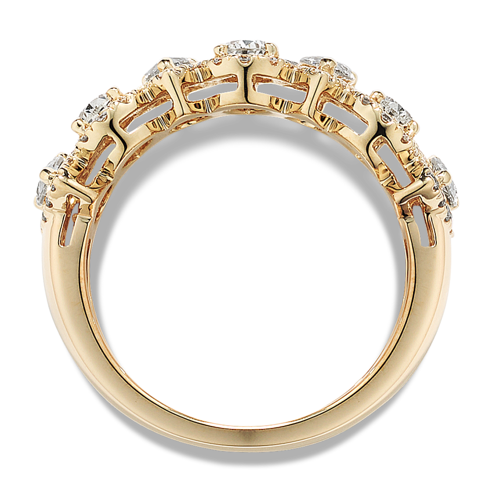 Chandelier Multi-Halo Diamond Band (Pear) | Shane Co.