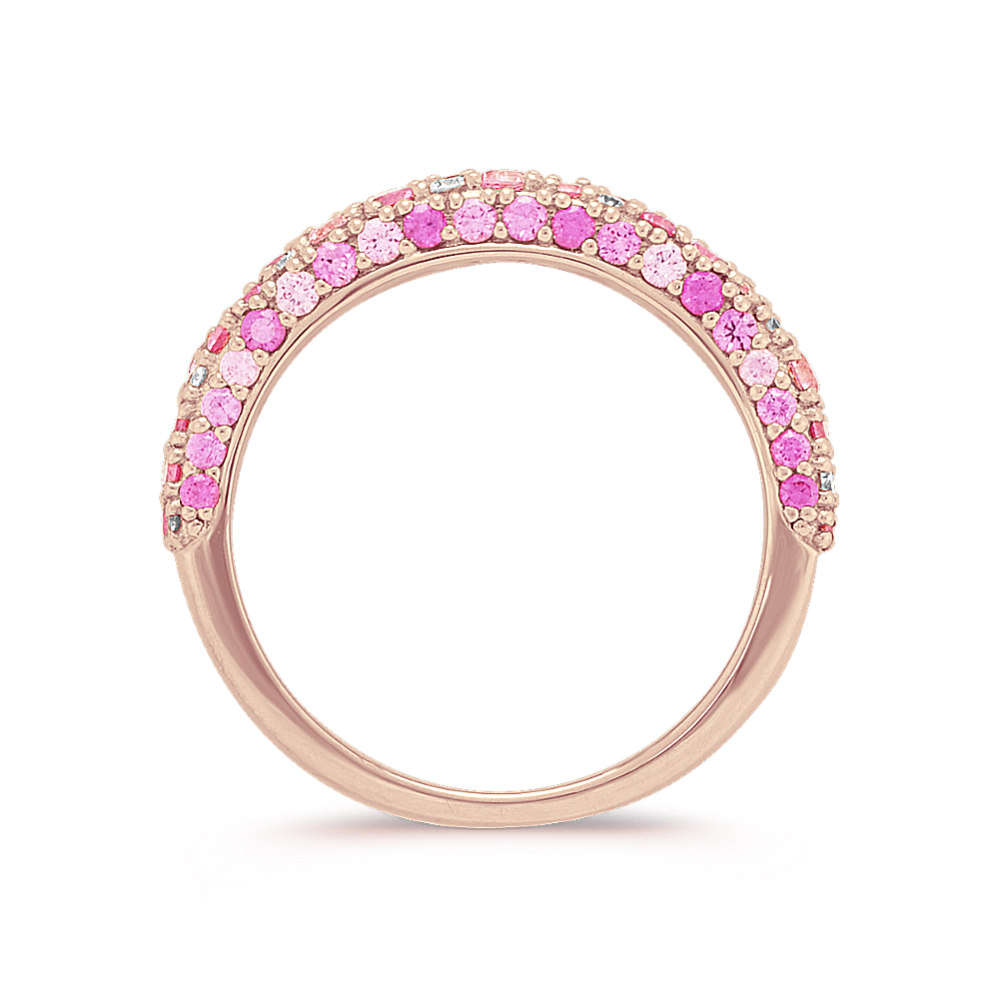 Mosaic Pink Sapphire & Diamond Ring (3.6mm) | Shane Co.