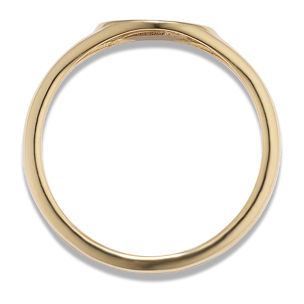 Petite 14K Yellow Gold Signet Ring | Shane Co.