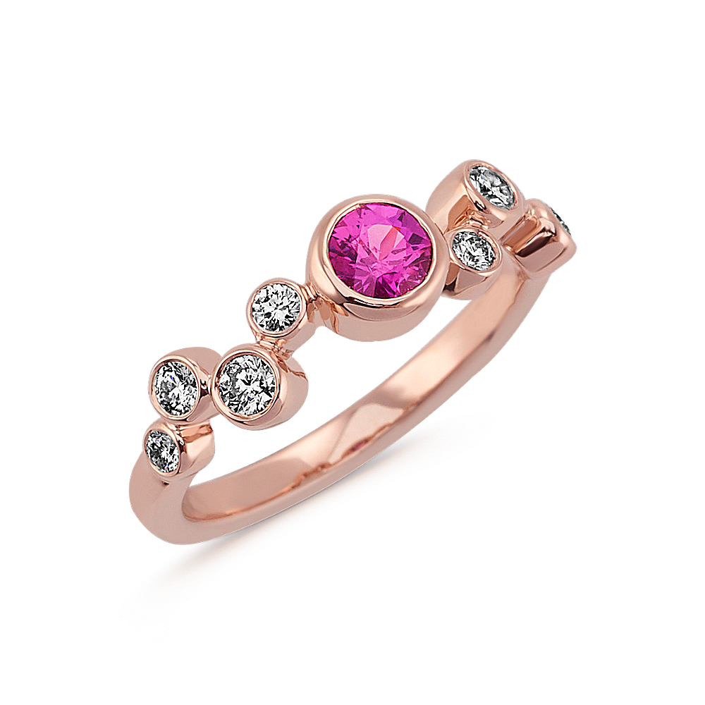Raspberry Sapphire and Diamond Ring | Shane Co.