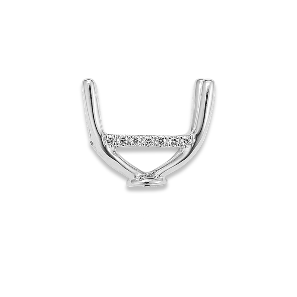 Rosebud Diamond Decorative Crown (Holds approx. 10x8mm Emerald Cut ...