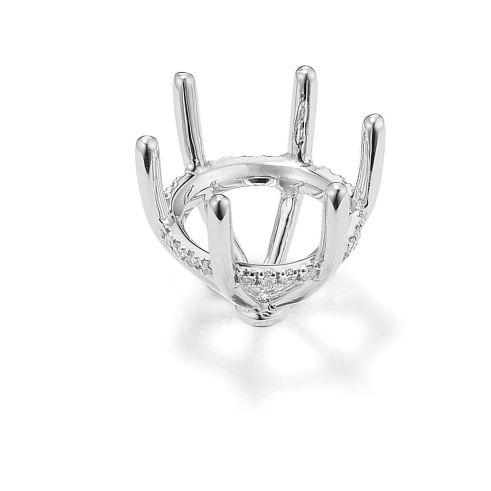 Rosebud Diamond Decorative Crown (Holds approx. 11mm Round) | Shane Co.