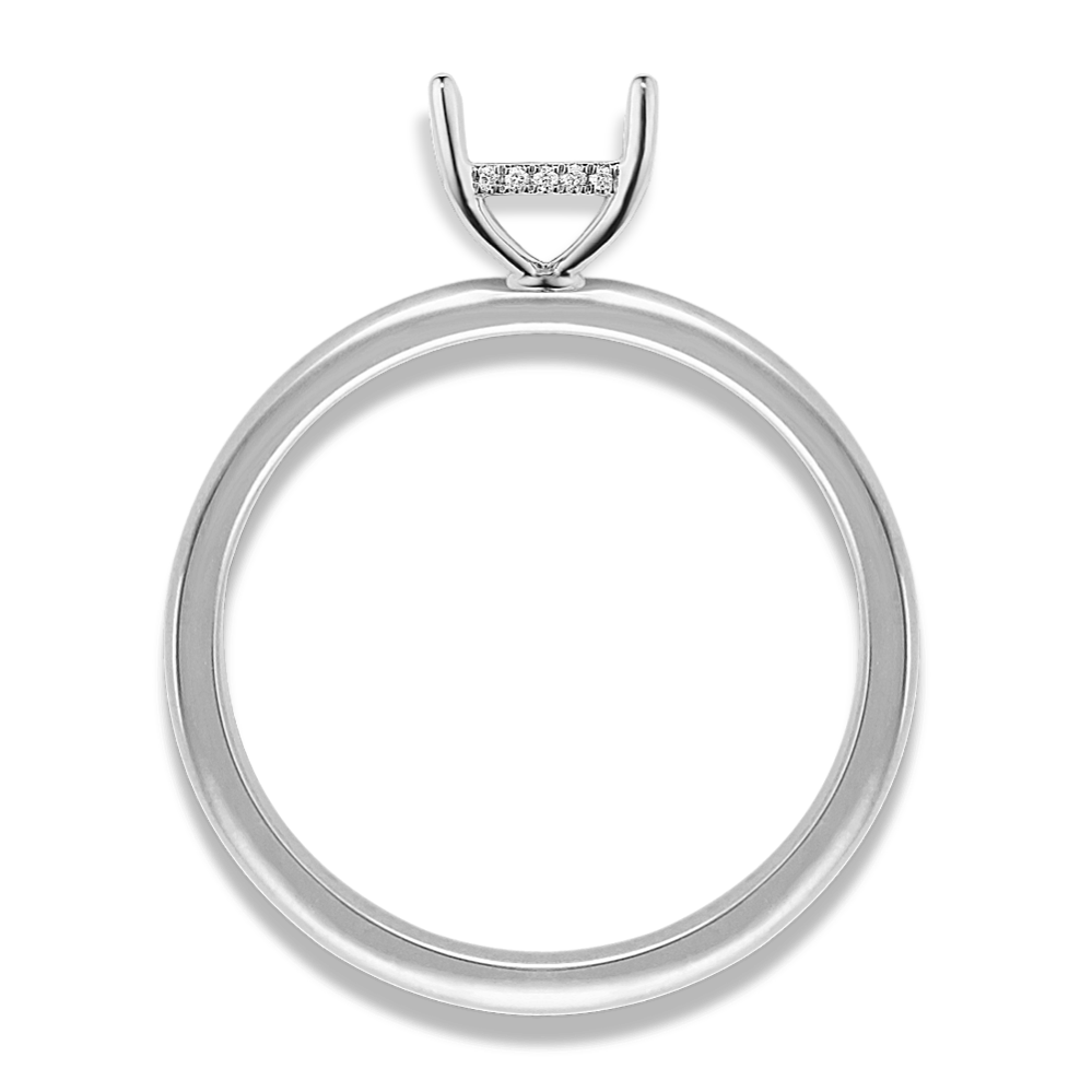 Rosebud Diamond Decorative Crown (Holds approx. 11x9mm Emerald Cut ...
