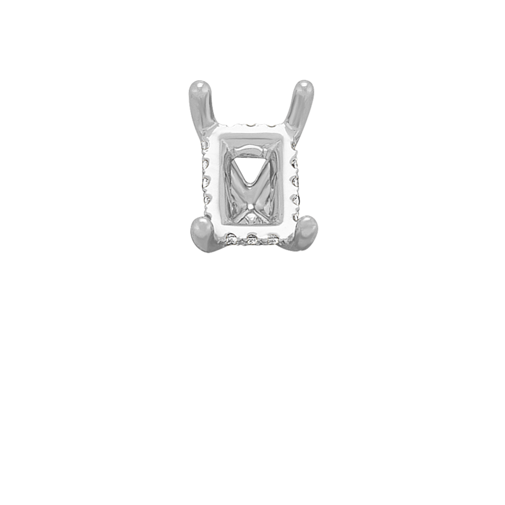 Rosebud Diamond Decorative Crown (Holds approx. 7x5mm Emerald Cut ...