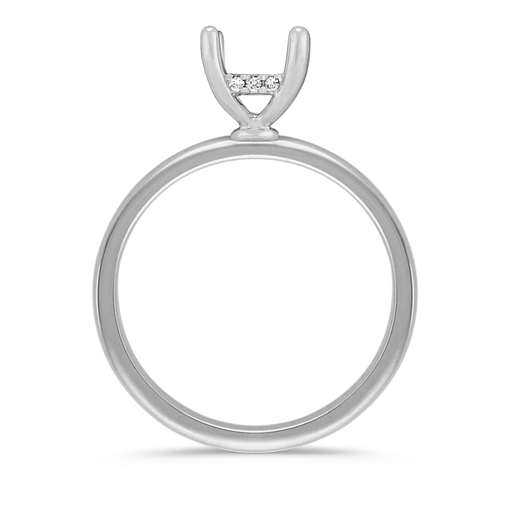 Rosebud Diamond Decorative Crown (Holds approx. 7x5mm Emerald Cut ...