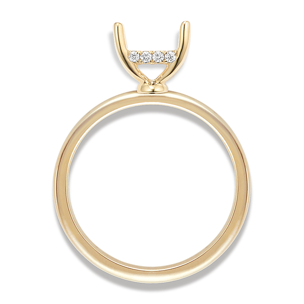 Rosebud Diamond Decorative Crown (Holds approx. 6x5.5mm Radiant Cut ...