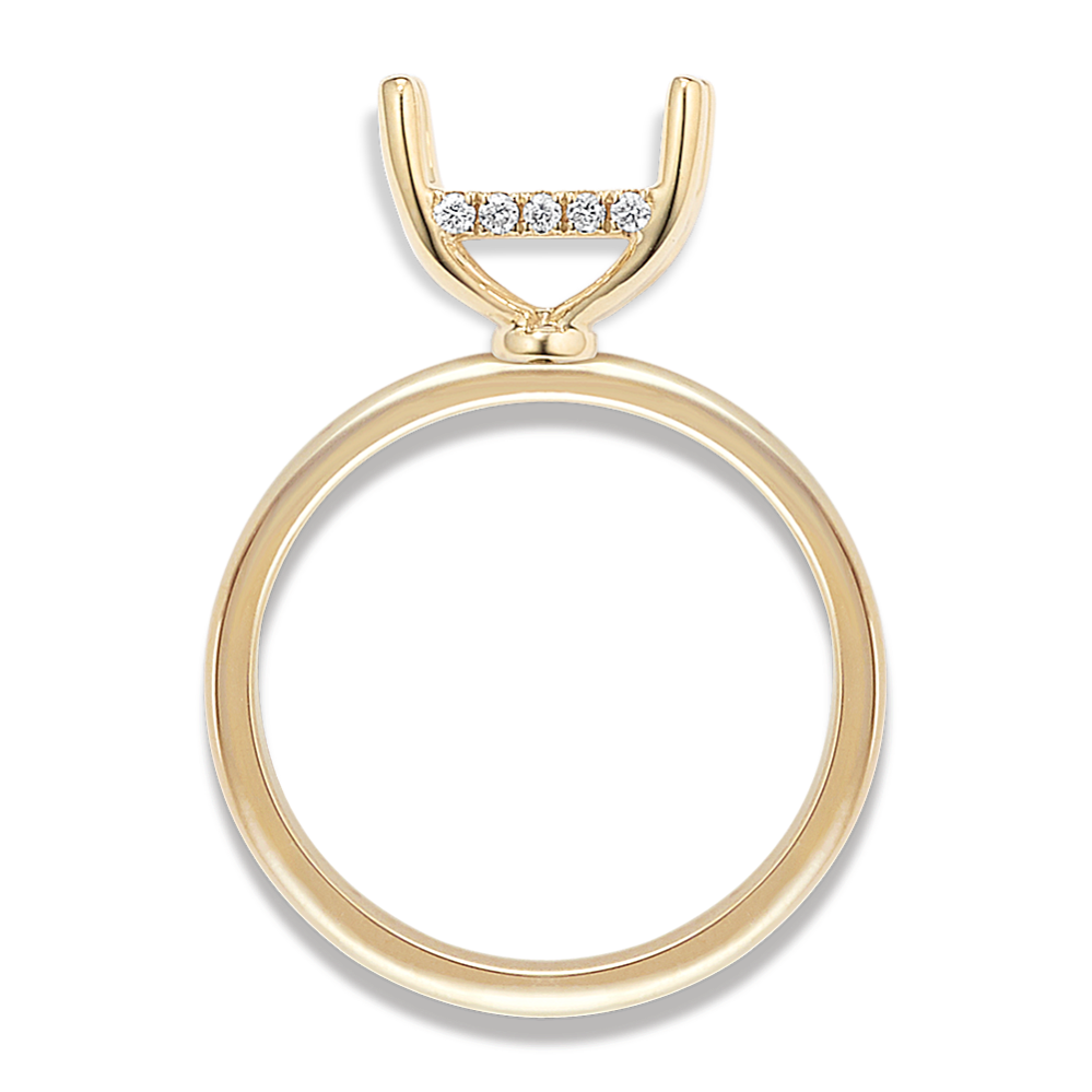 Rosebud Diamond Decorative Crown (Holds approx. 7.5x7mm Radiant Cut) | Shane Co.